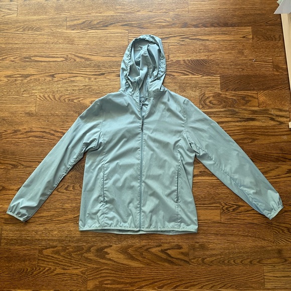 Uniqlo | Jackets & Coats | Uniqlo Light Blue Green Rain Jacket | Poshmark